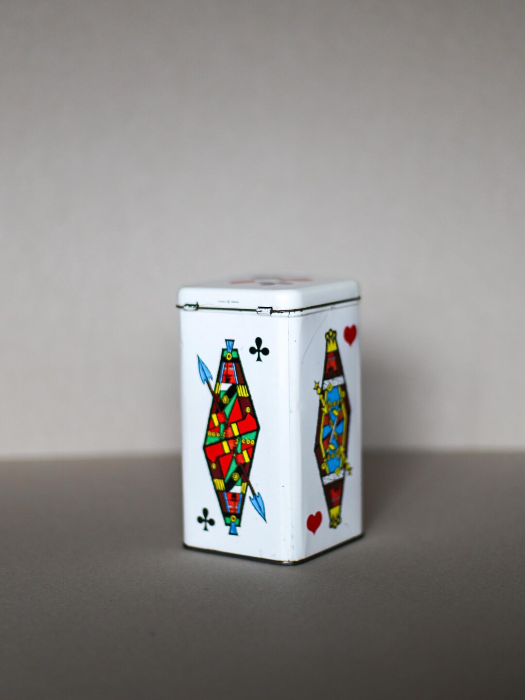 Vintage 1950s Saturnus Playing Card Tin: Yugoslavia Storage Container ...