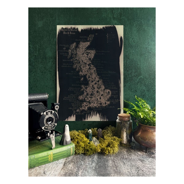 Spooky Map Art Print - Etsy