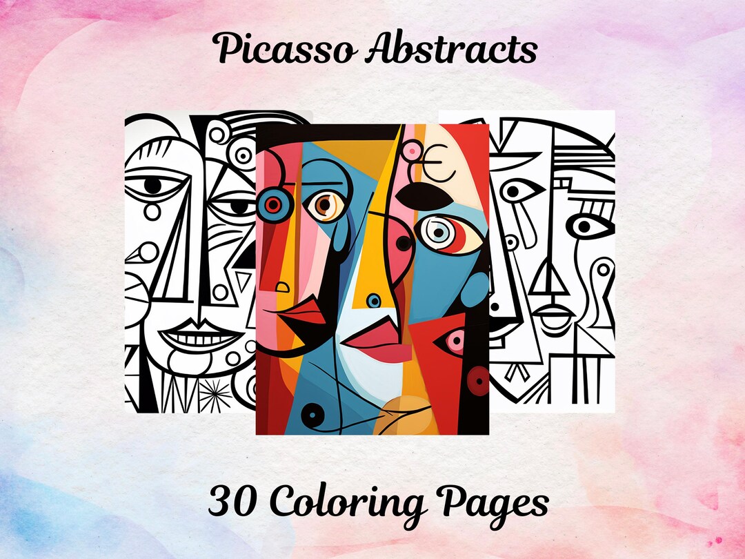 Picasso Inspired Coloring Pages 30 Coloring Sheets Printable Coloring ...