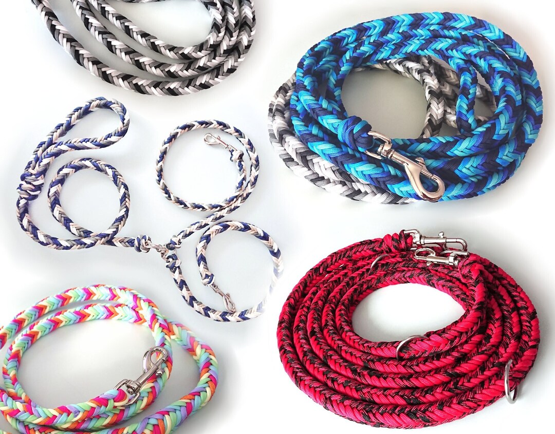 Thick Herringbone Braid // Custom Made Square Braid Leash Durable ...