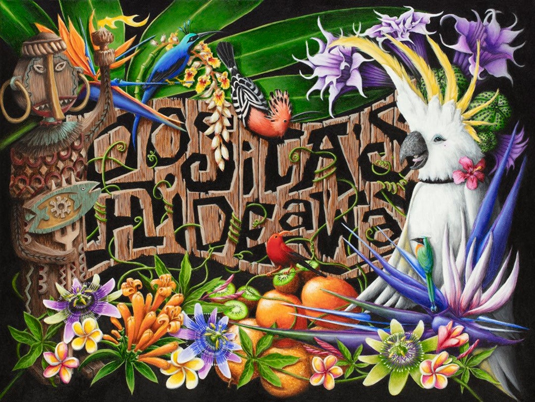 11'x17" PAPER PRINT Rosita's Hideaway Tropical Enchanted Tikiroom Uti ...