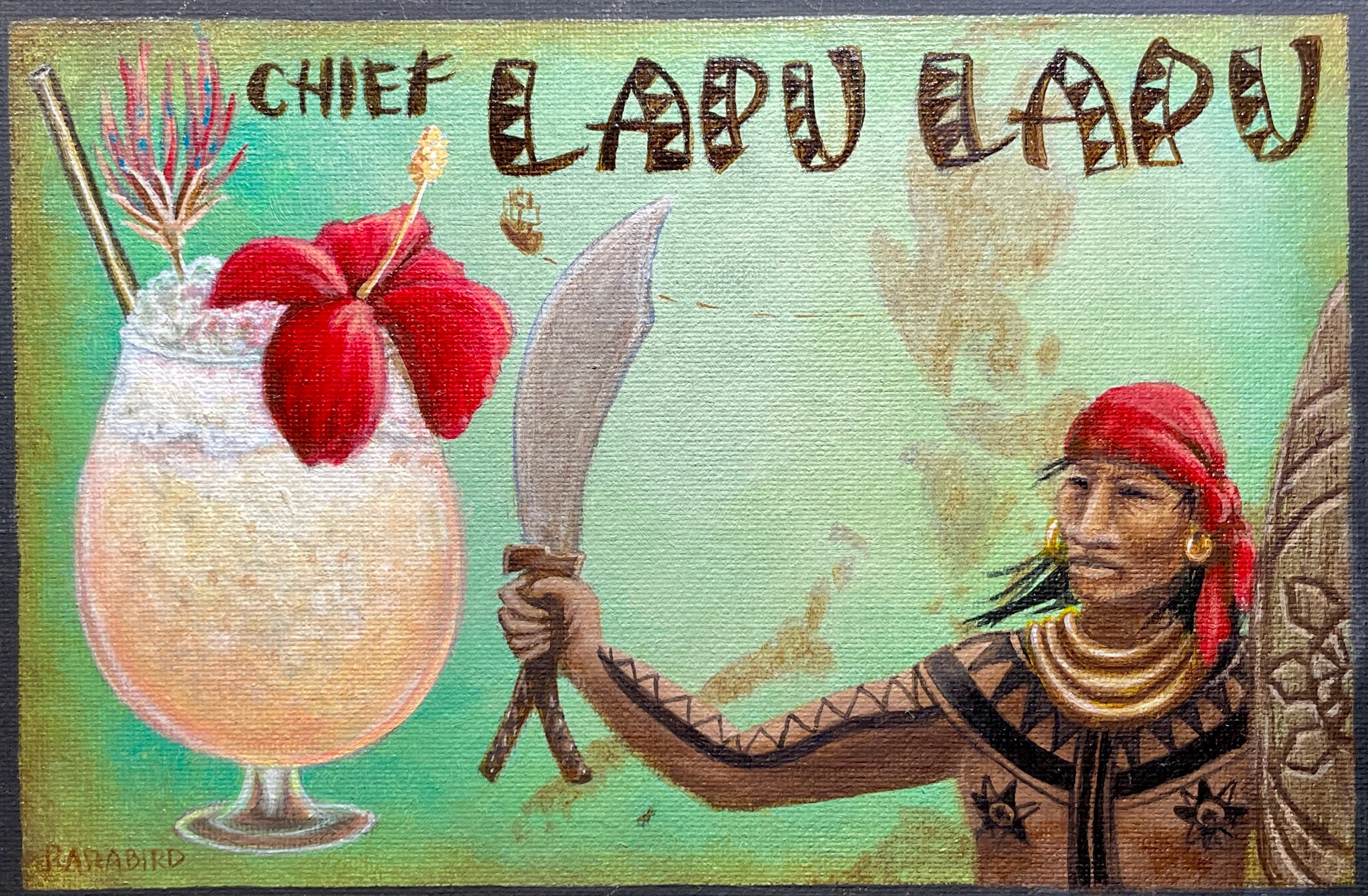 Chief Lapu Lapu PAPER PRINT 8.5x11” Rum Tiki Cocktail Bar Drink Menu ...