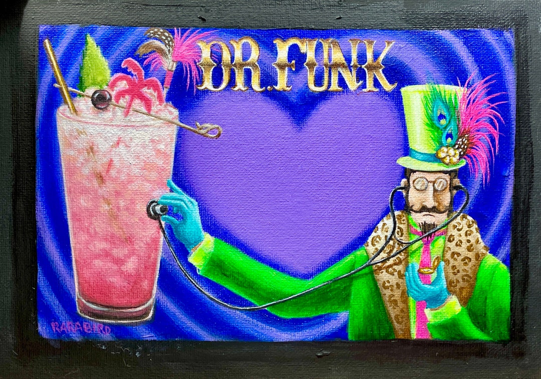 Dr. Funk PAPER PRINT 8.5”x11” Tiki Cocktail Bar Drink Menu Art Funky ...