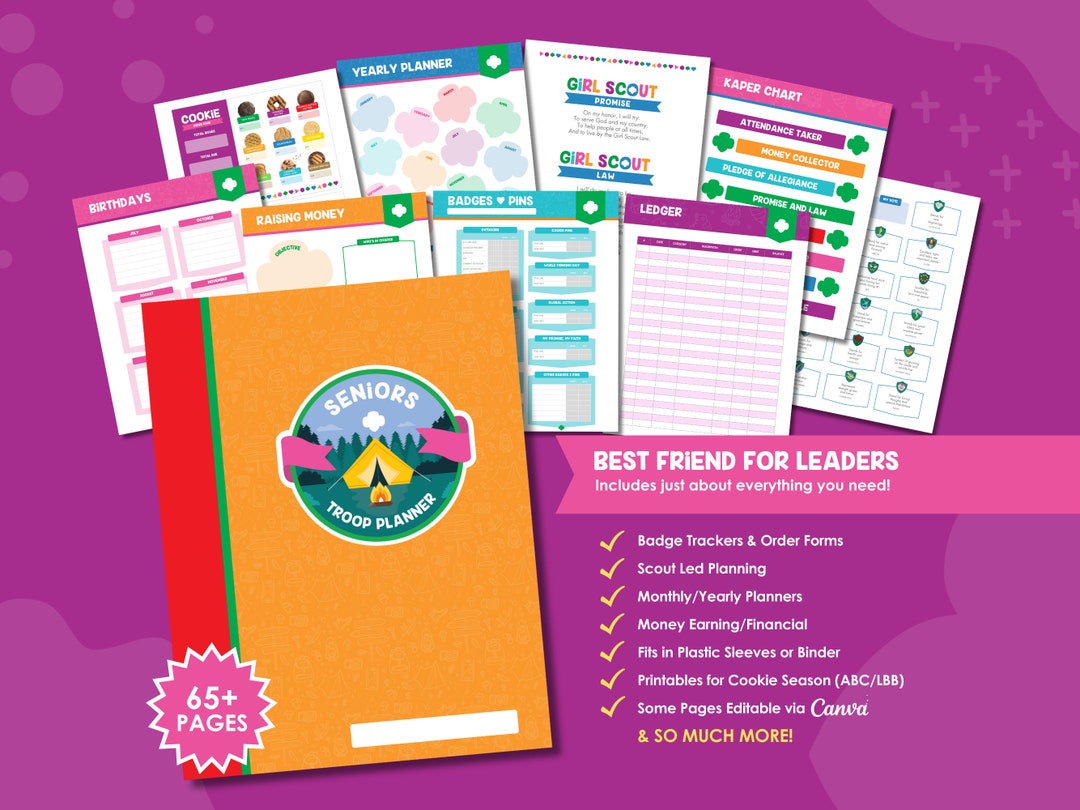 Seniors Troop Planner | 8.5 X 11 | Troop Leader | Girl Scouts | GS ...