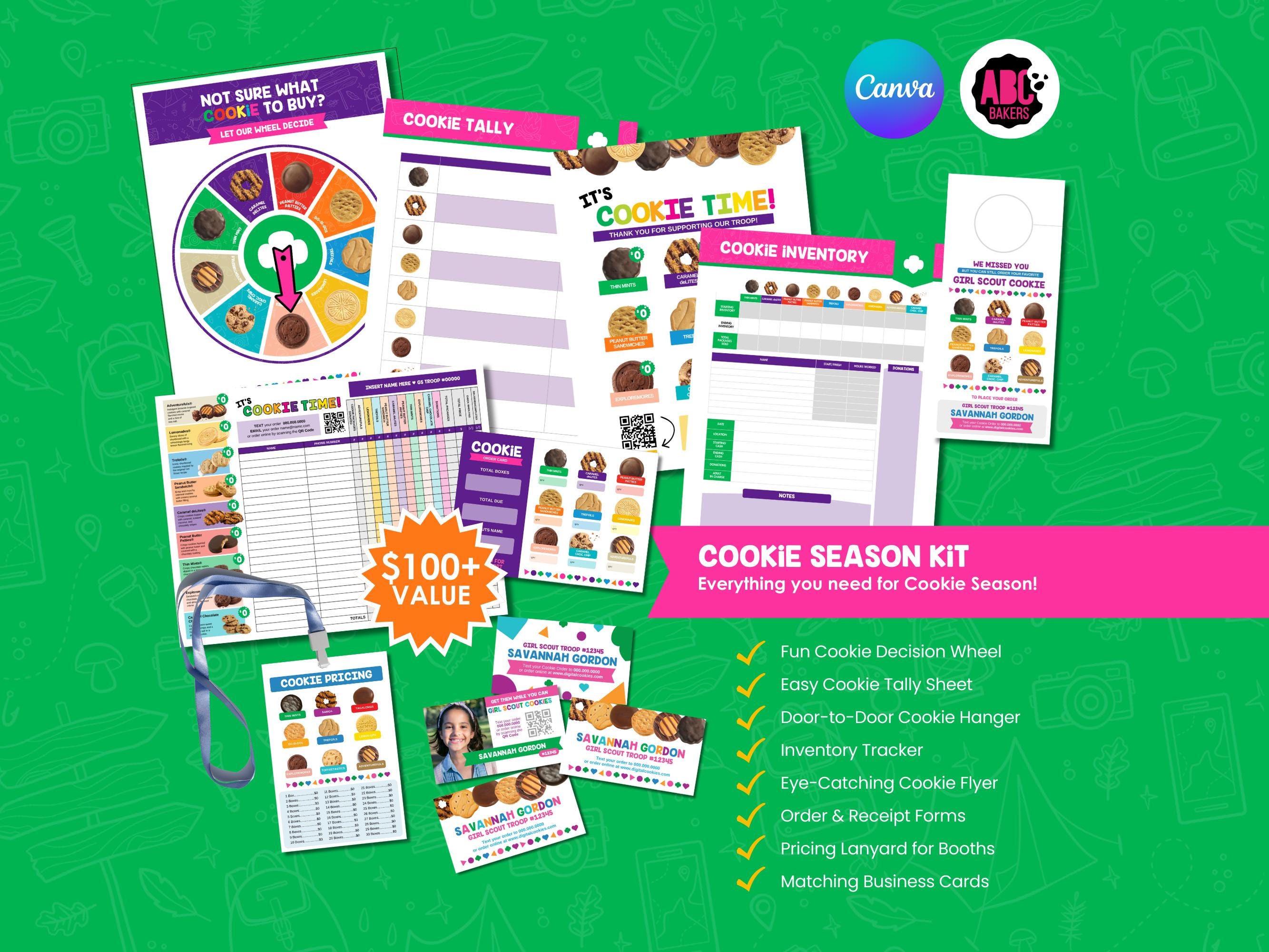 Cookie Season Kit | Girl Scout Cookie Printables | Editable Canva ...