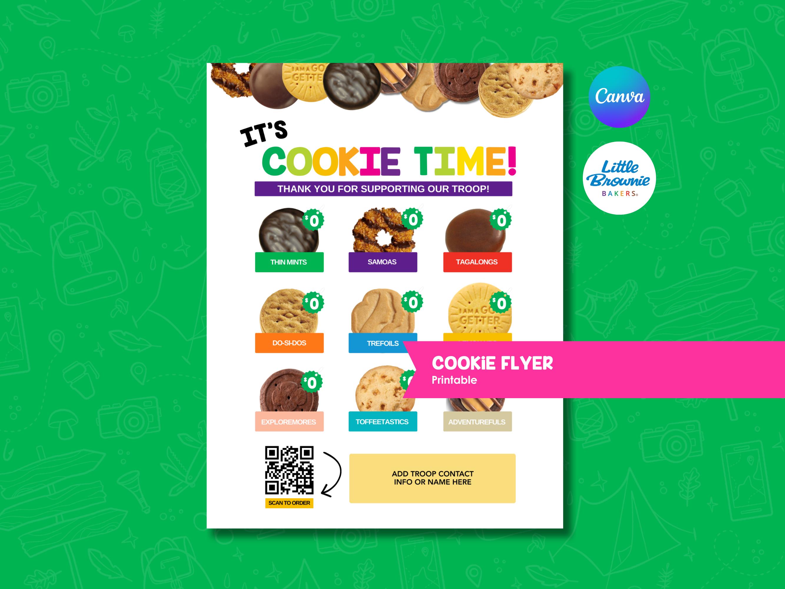 Cookie Flyer With QR Code | Girl Scout | Editable Canva Template | LBB ...