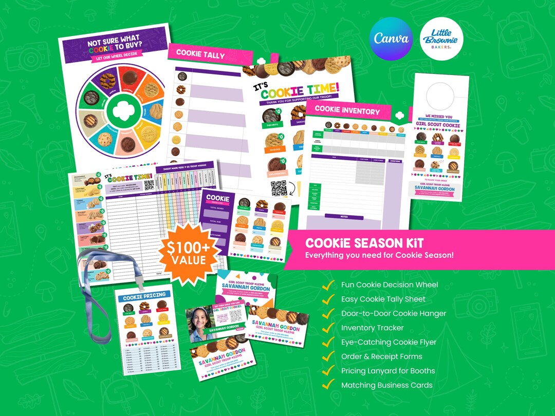 Cookie Season Kit | Girl Scout Cookie Printables | Editable Canva ...