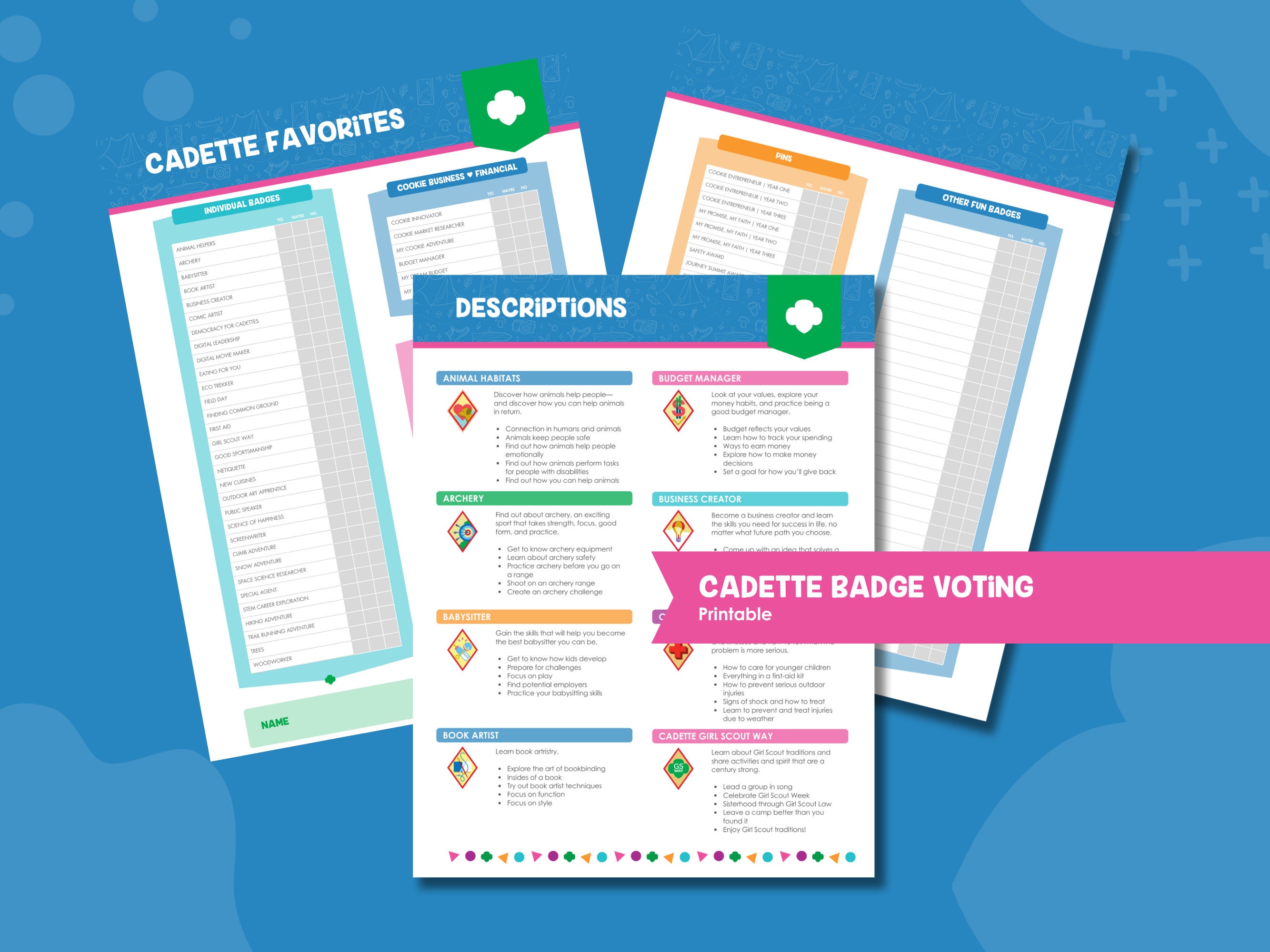Cadette Badge Voting | Girl Scouts | Troop Leader | GS | Girl Led ...