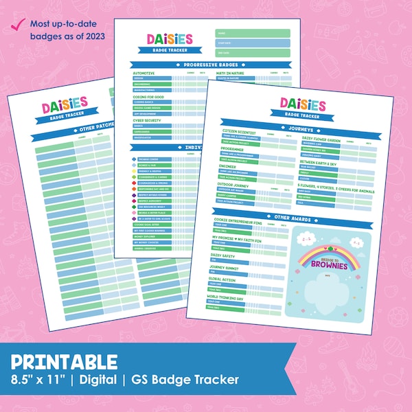 Daisy Badge Tracker - Etsy