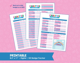 Junior Badge Tracker 8.5 X 11 Troop Leader Girl Scouts - Etsy