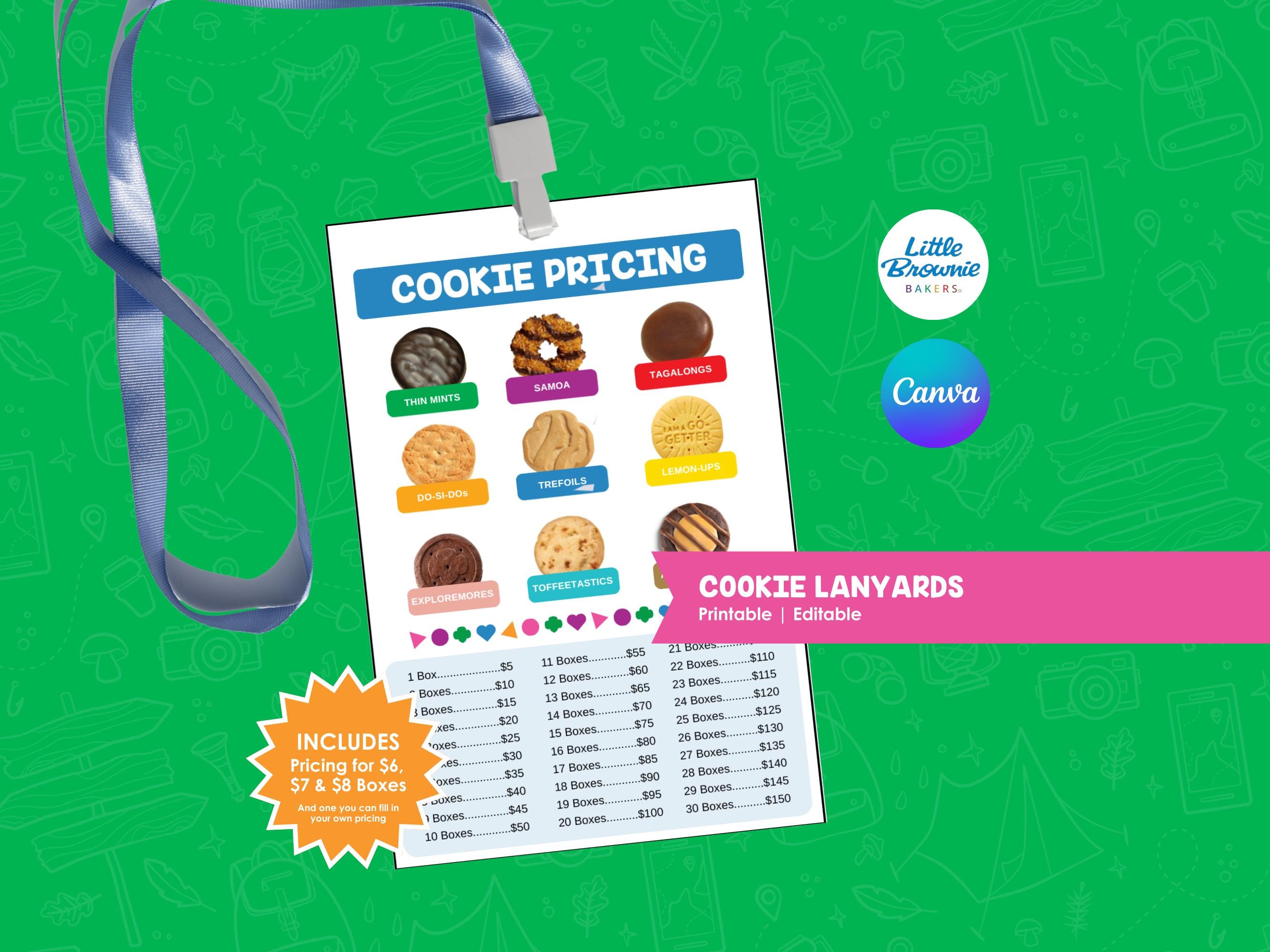 Cookie Pricing Lanyard Printable | Girl Scouts | Booth Sales (digital ...