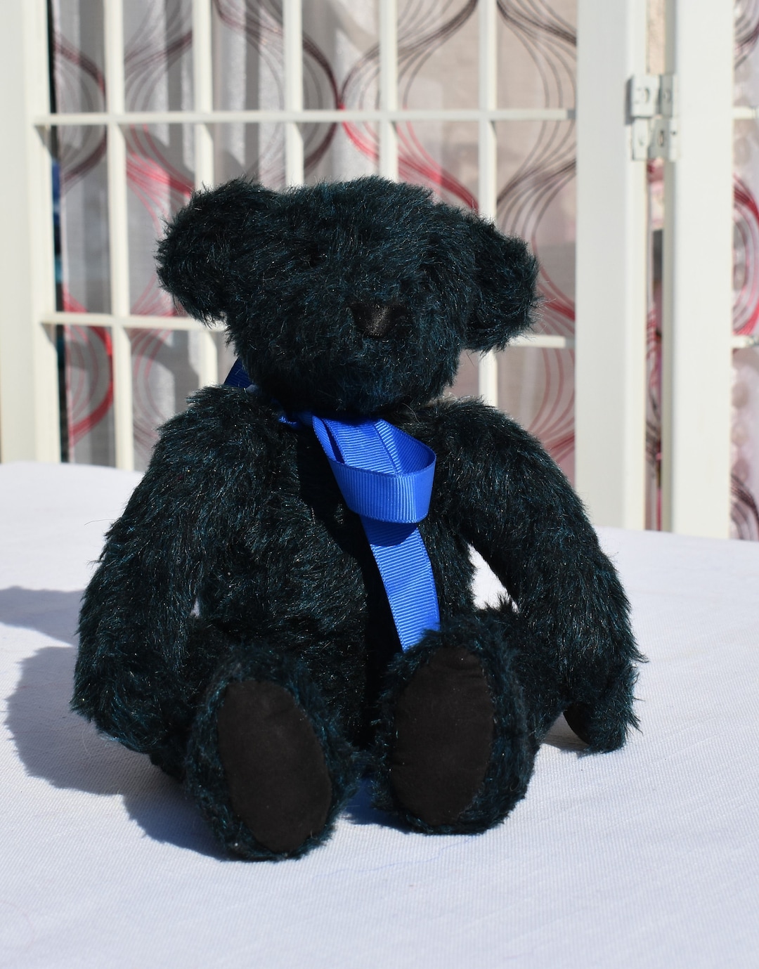 Handmade Jointed Dark Blue Teddy Bear 10 - Etsy