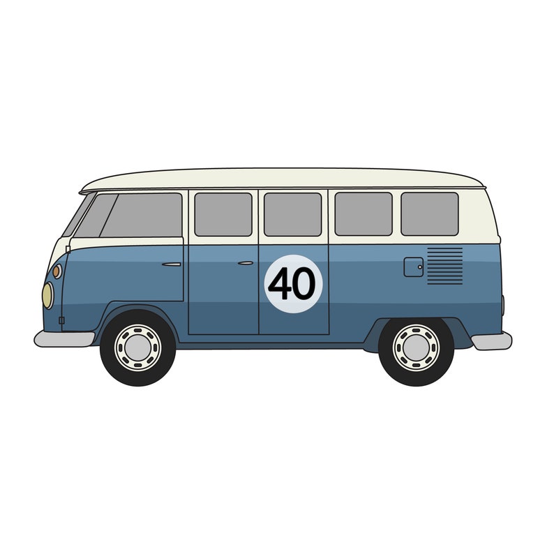 Vw Campervan Birthday Personalised Card Splitscreen Etsy
