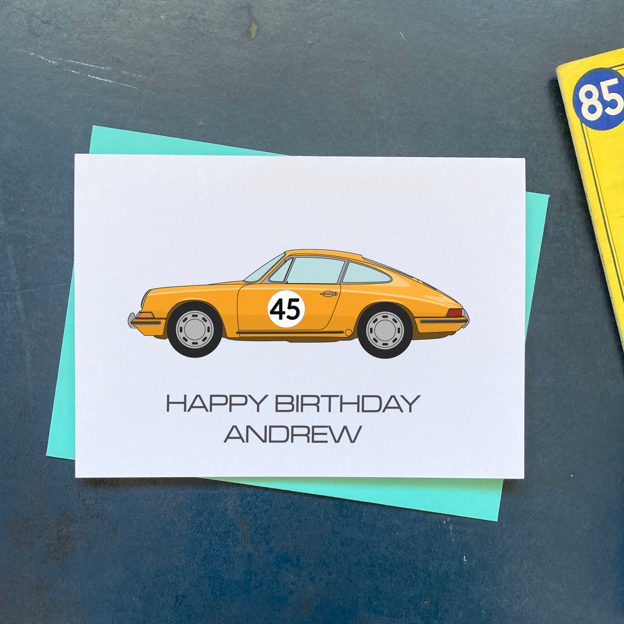 Porsche 911 Personalised Birthday Card Any Age and Name - Etsy