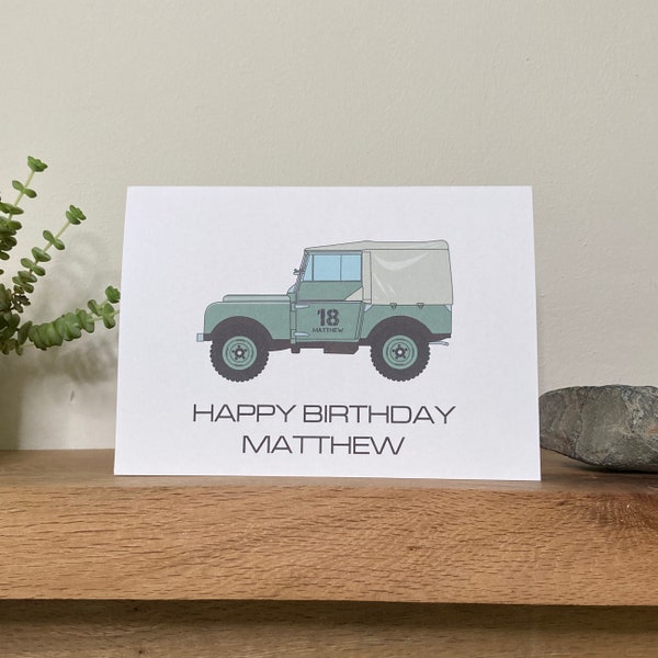 Land Rover Birthday Card - Etsy UK