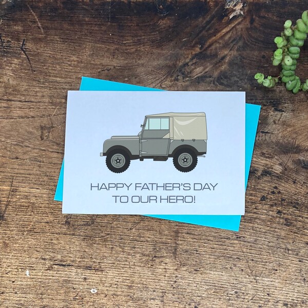 Landrover Dad Card - Etsy UK