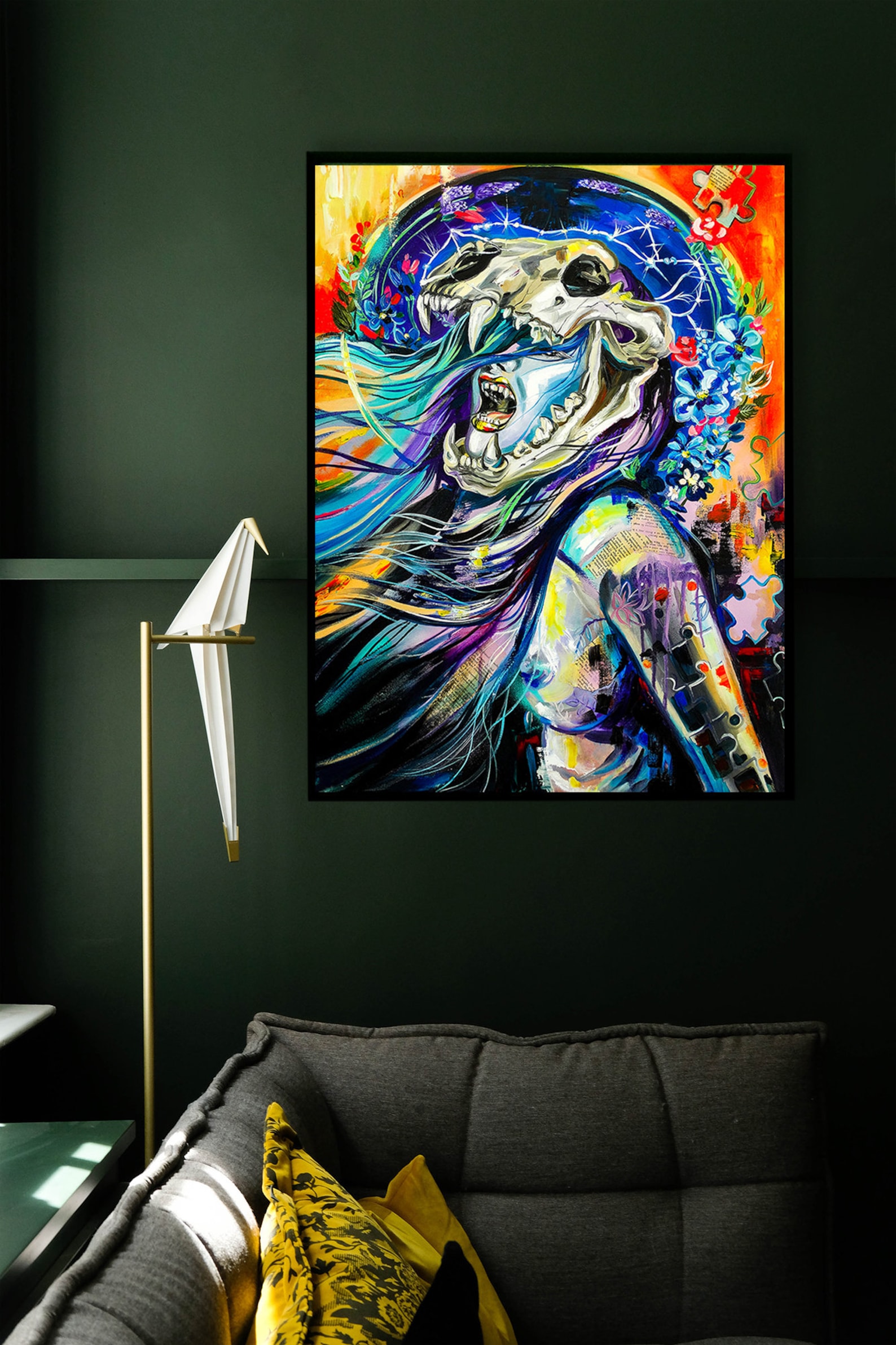 Leo Painting Leo Leo Fine Art Painting Horoscope Painting - Etsy