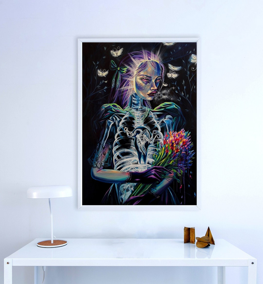 Suppressed Promise, Oil Painting, Gothic Wall Art, Dark Decor, Day of ...