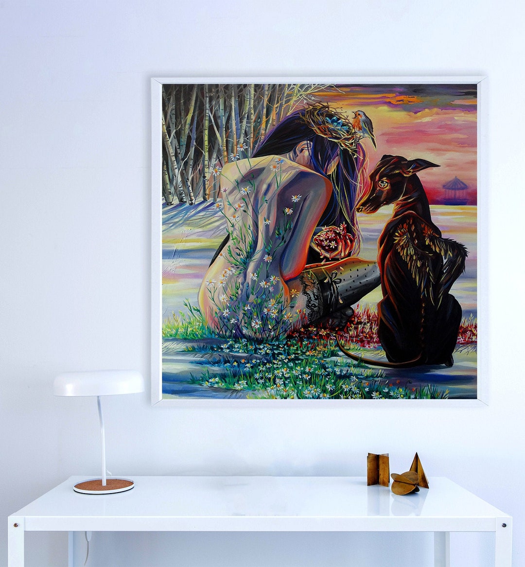 Forgotten Gift, Oil Painting, Fine Art, Woman Decor, Surreal - Etsy