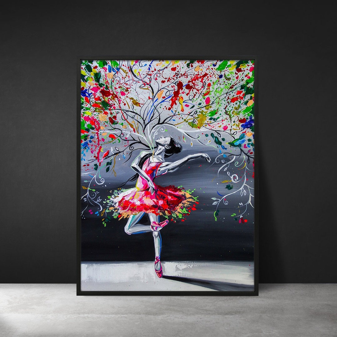Spring, Print, Ballerina Wall Decor, Ballet Art, Flowers Prints, Ballet ...