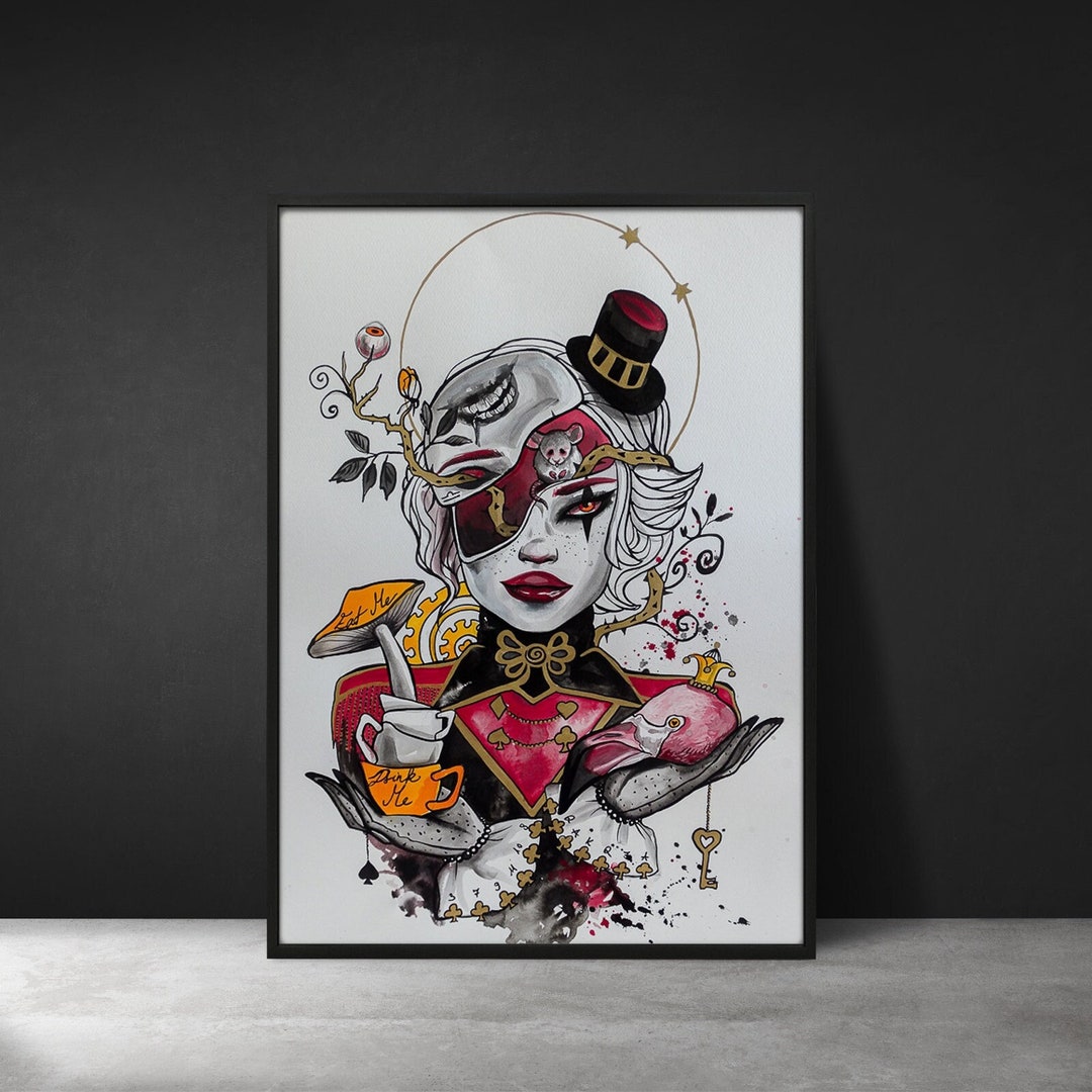 Libra, Print, Zodiac Star Sign Poster, Alice in Wonderland, Libra ...