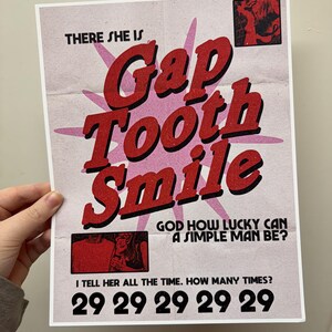 Gap Tooth Smile Poster Print - Etsy