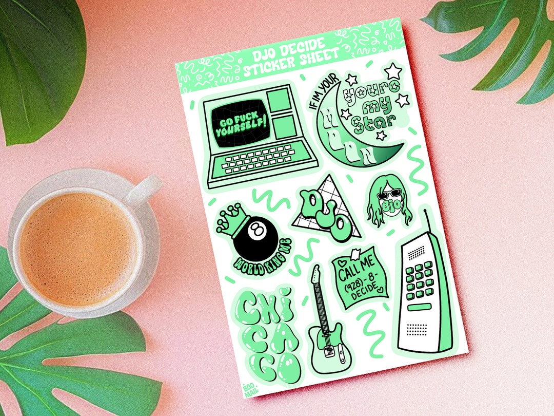 Djo Decide Sticker Sheet - Etsy