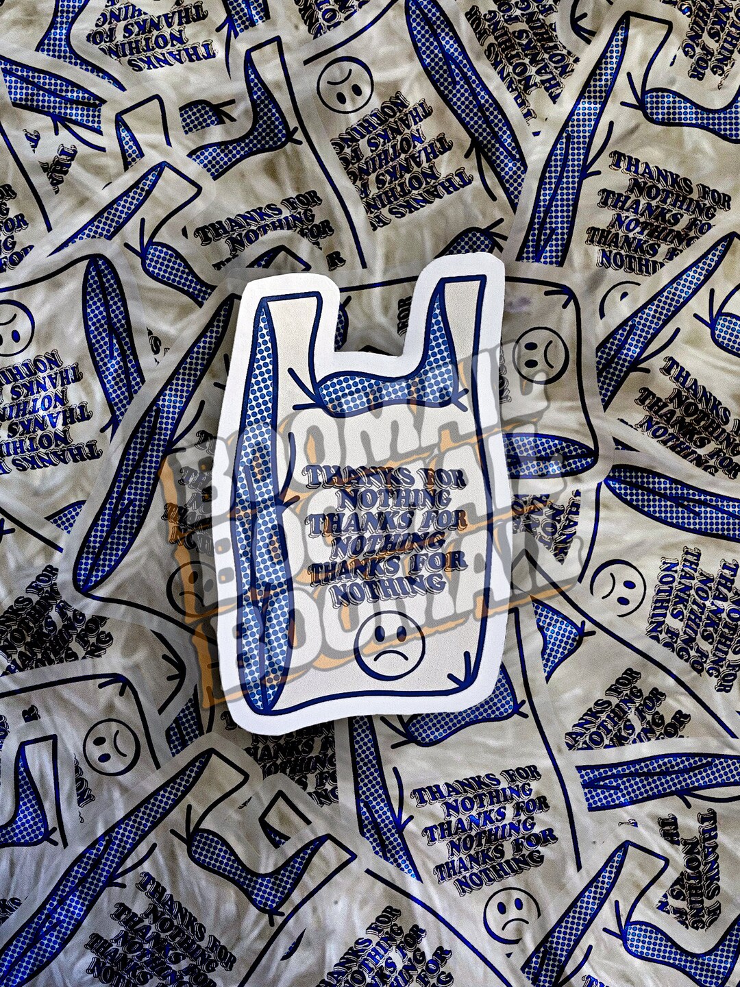 Sad Bag Blue Aesthetic Sticker - Etsy