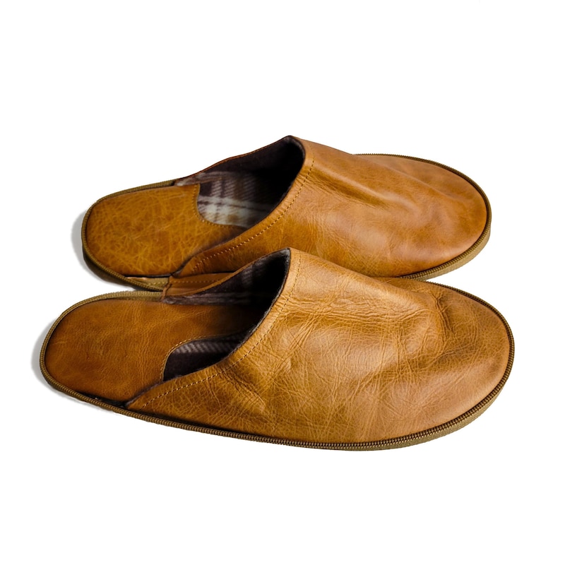 Leather Slippers - Etsy