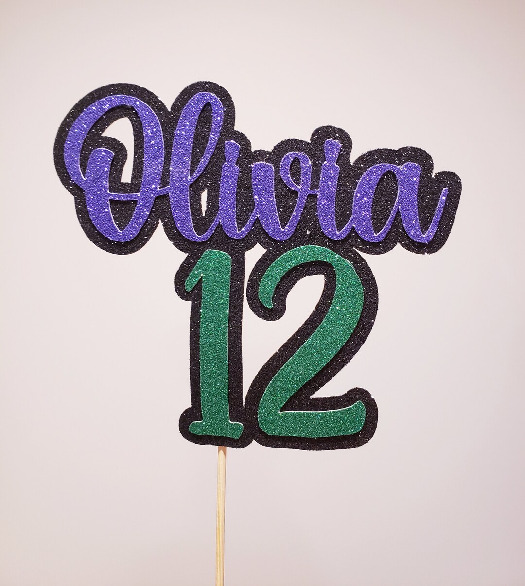 Custom Cake Topper With Name and Age - Etsy