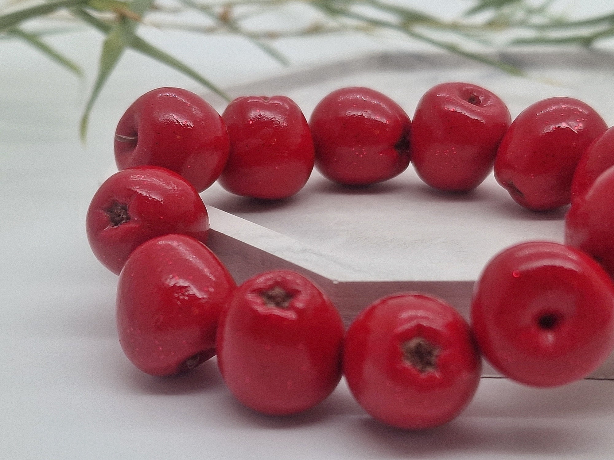 Red Apples Bracelet Apple Jewelry Polymer Clay Gift for Her Apples ...