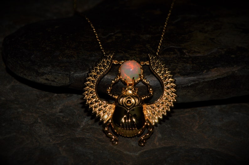 Scarab Amulet Necklace | Wednesday Addams | Siren Bianca | Talisman ...