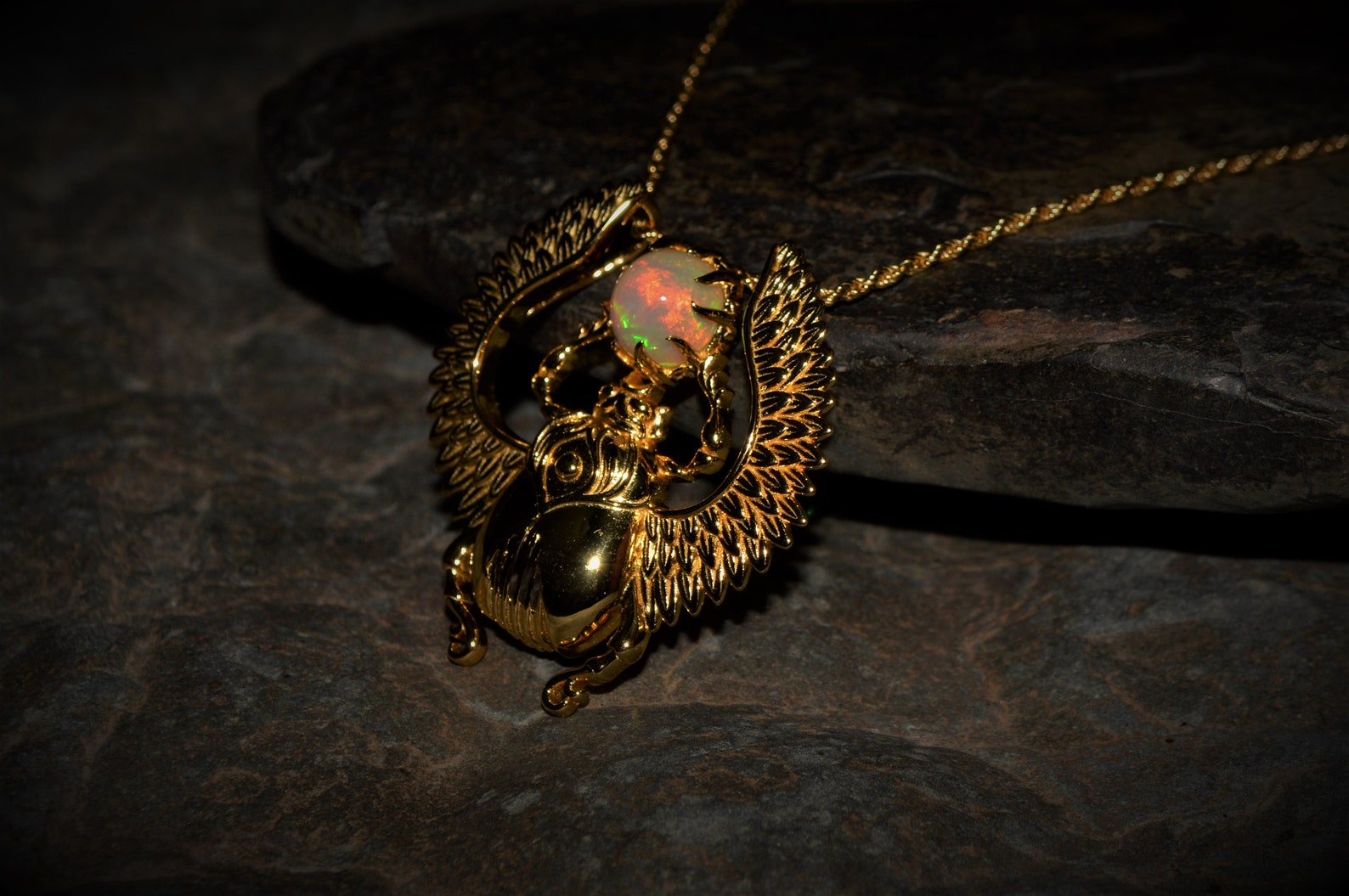 Scarab Amulet Necklace | Wednesday Addams | Siren Bianca | Talisman ...
