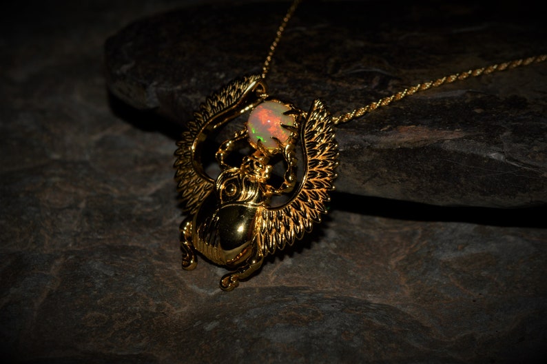 Scarab Amulet Necklace | Wednesday Addams | Siren Bianca | Talisman ...