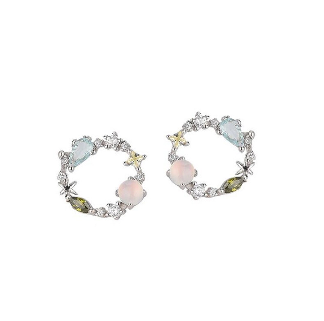 Infinity Circle Earrings 950 Platinum Coated 925 Silver - Etsy