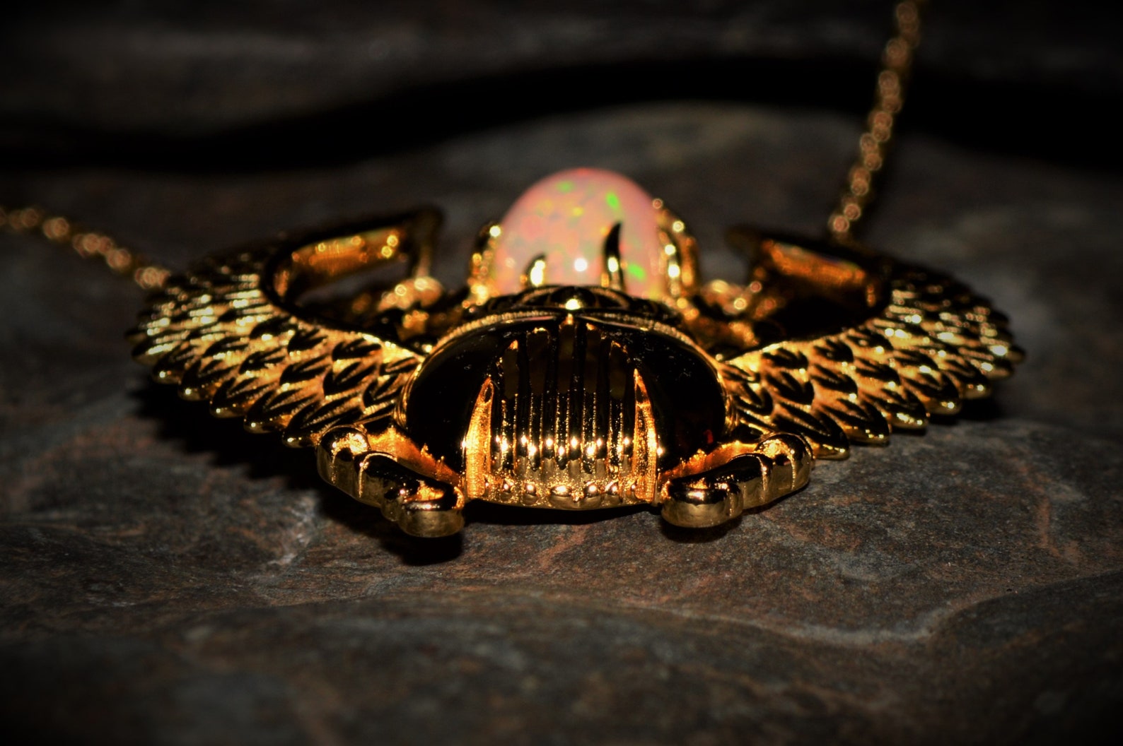 Scarab Amulet Necklace | Wednesday Addams | Siren Bianca | Talisman ...