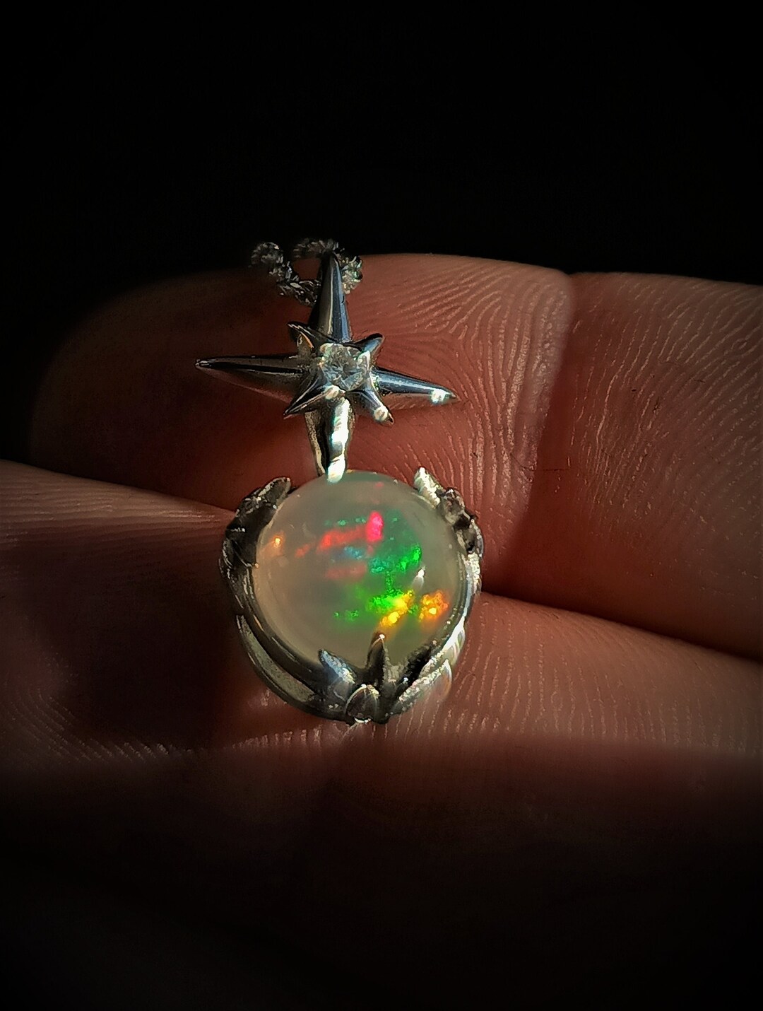 Aurora Borealis Under Starlight | Platinum on Silver | 2.26 Carat High ...