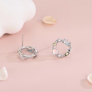 Infinity Circle Earrings 950 Platinum Coated 925 Silver - Etsy