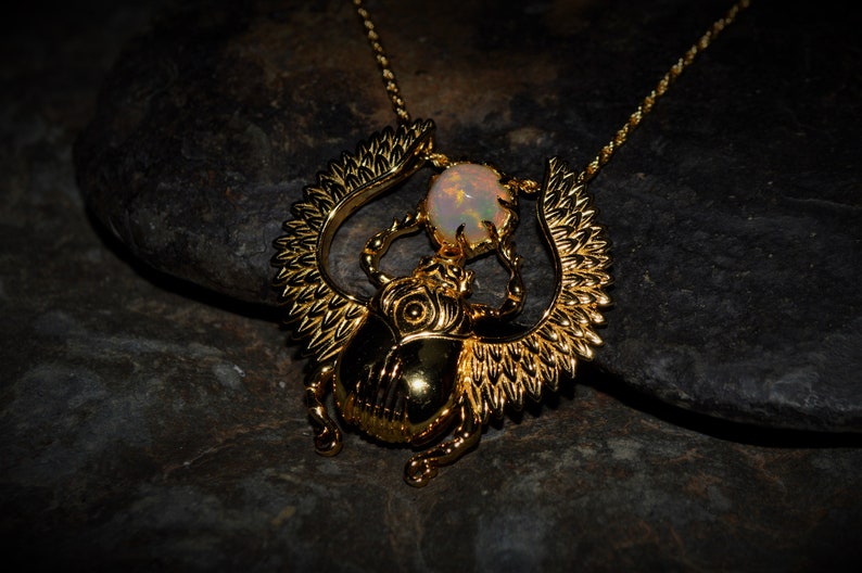 Scarab Amulet Necklace | Wednesday Addams | Siren Bianca | Talisman ...