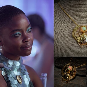 Scarab Amulet Necklace | Wednesday Addams | Siren Bianca | Talisman ...