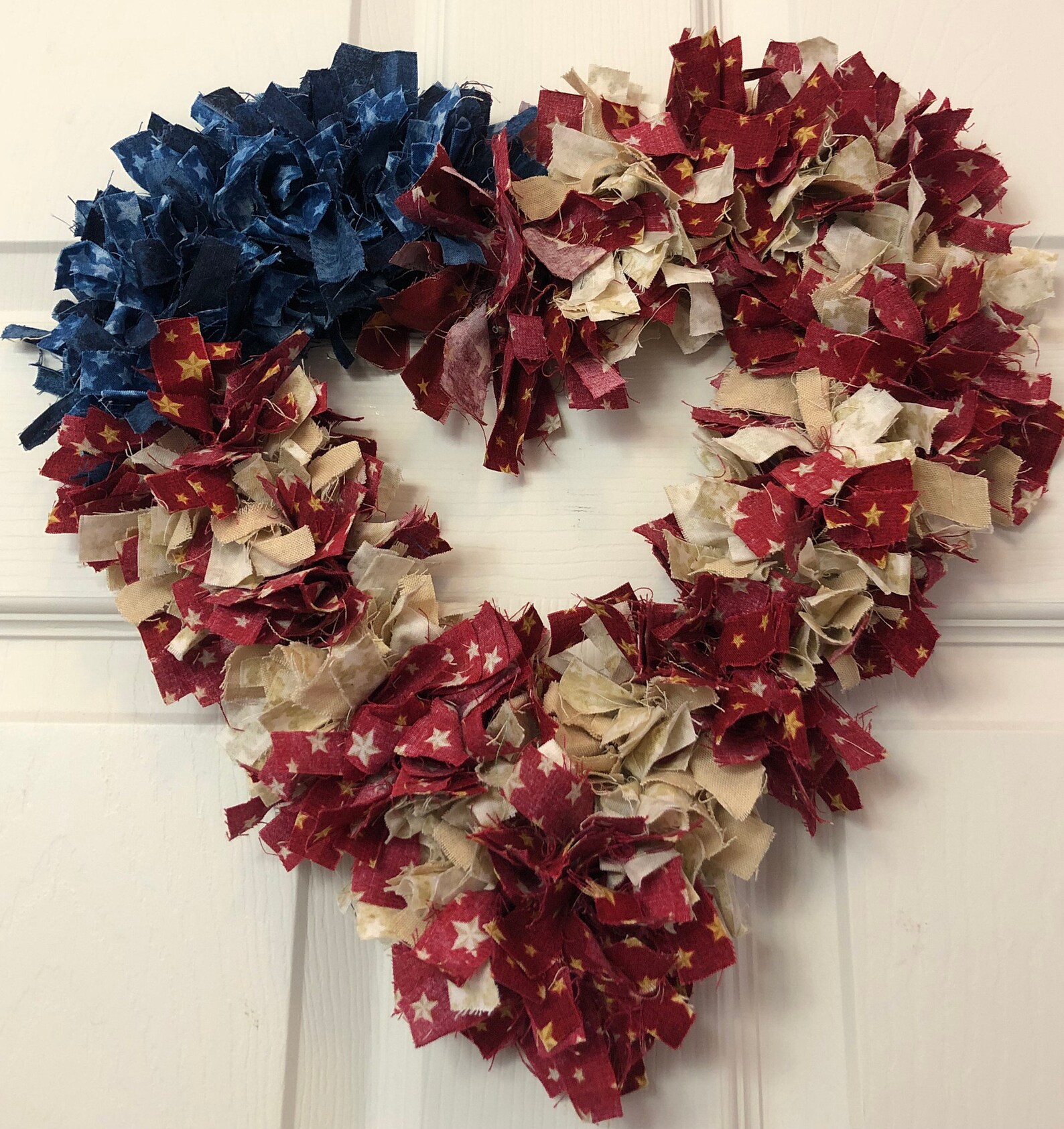 Patriotic Rag Wreath - Etsy