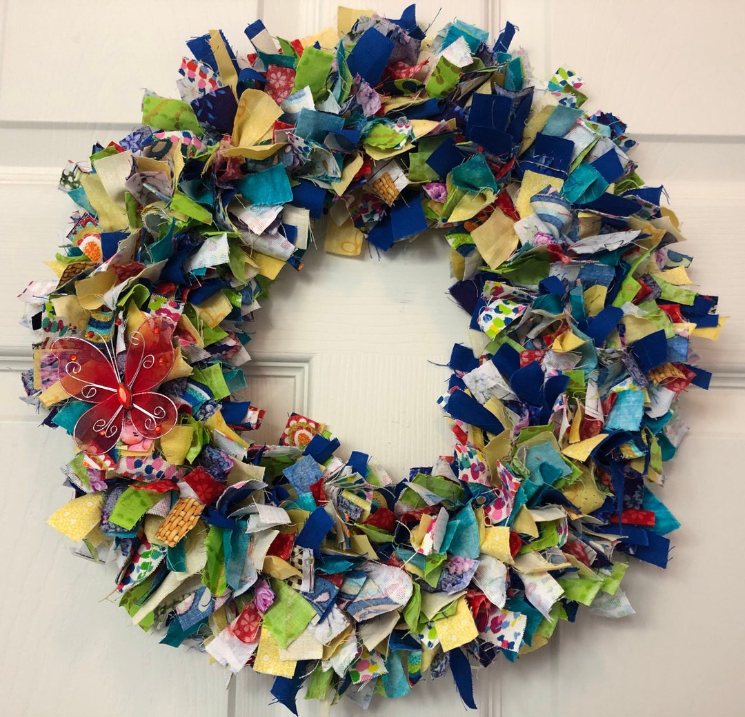 Rag Wreath: Summer - Etsy