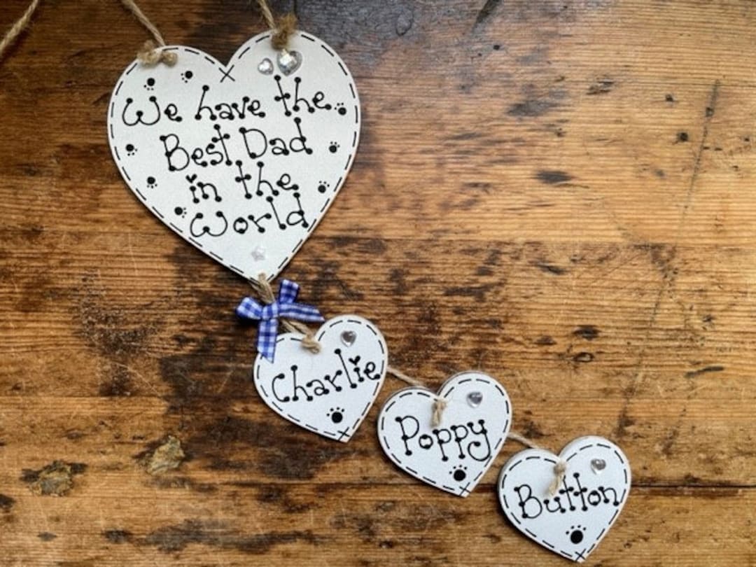 Personalised Best Dad Father's Day or Birthday Gift From Cat Dog Pet ...