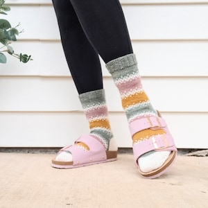 Quartet Socks/ Colorwork Sock Pattern/ Fair Isle Sock Knitting/ Scrappy ...