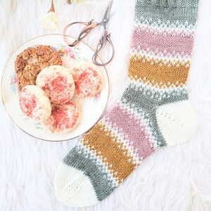 Quartet Socks/ Colorwork Sock Pattern/ Fair Isle Sock Knitting/ Scrappy ...