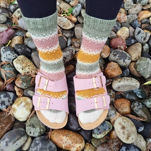 Quartet Socks/ Colorwork Sock Pattern/ Fair Isle Sock Knitting/ Scrappy ...