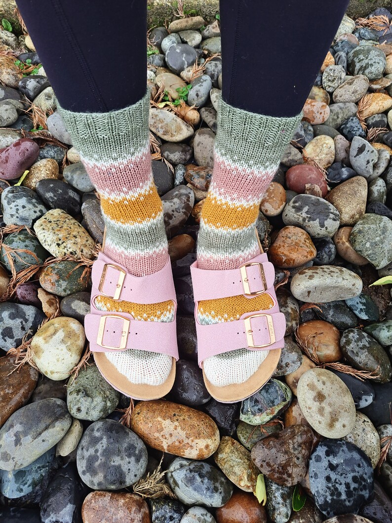 Quartet Socks/ Colorwork Sock Pattern/ Fair Isle Sock - Etsy
