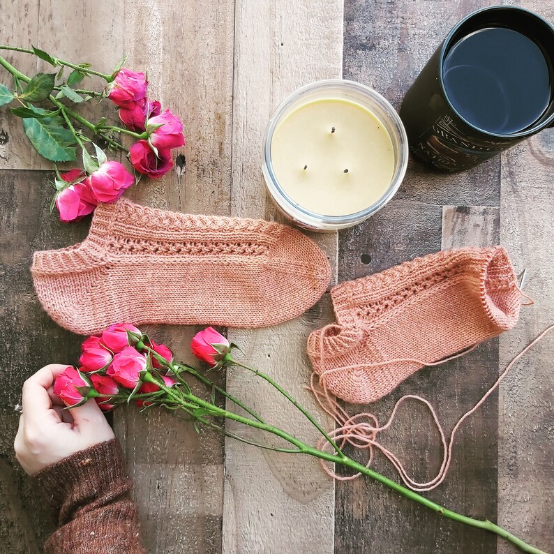 Braided Cable Sock Knitting Pattern/ Ankle Length Lace Sock/ - Etsy