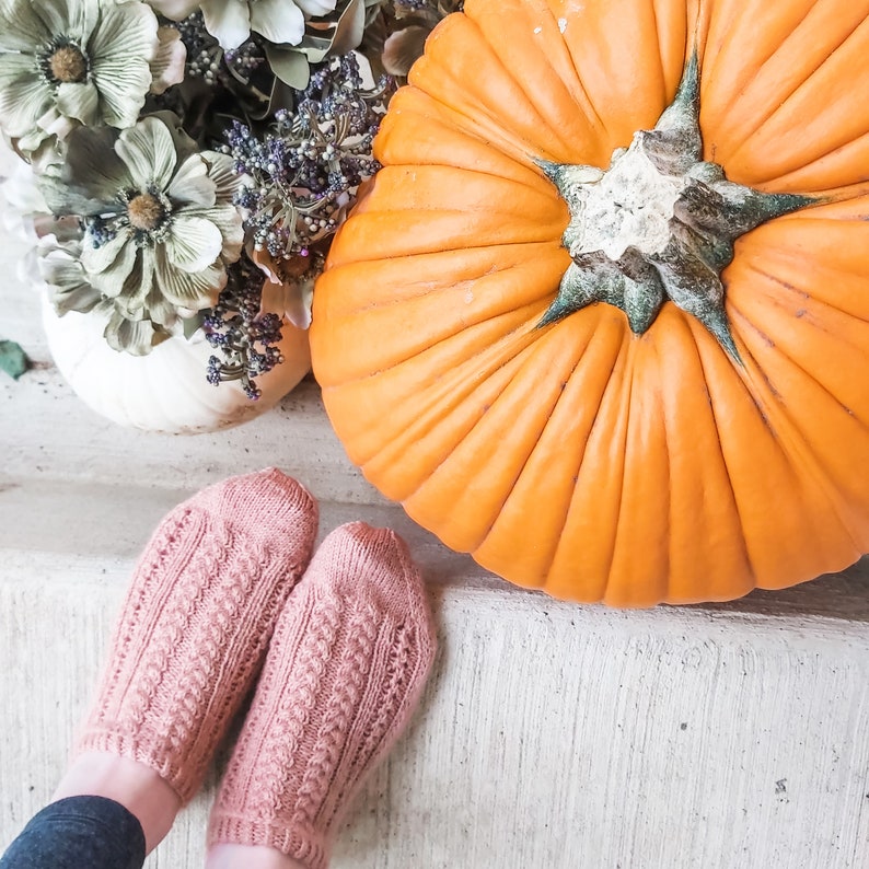 Braided Cable Sock Knitting Pattern/ Ankle Length Lace Sock/ - Etsy