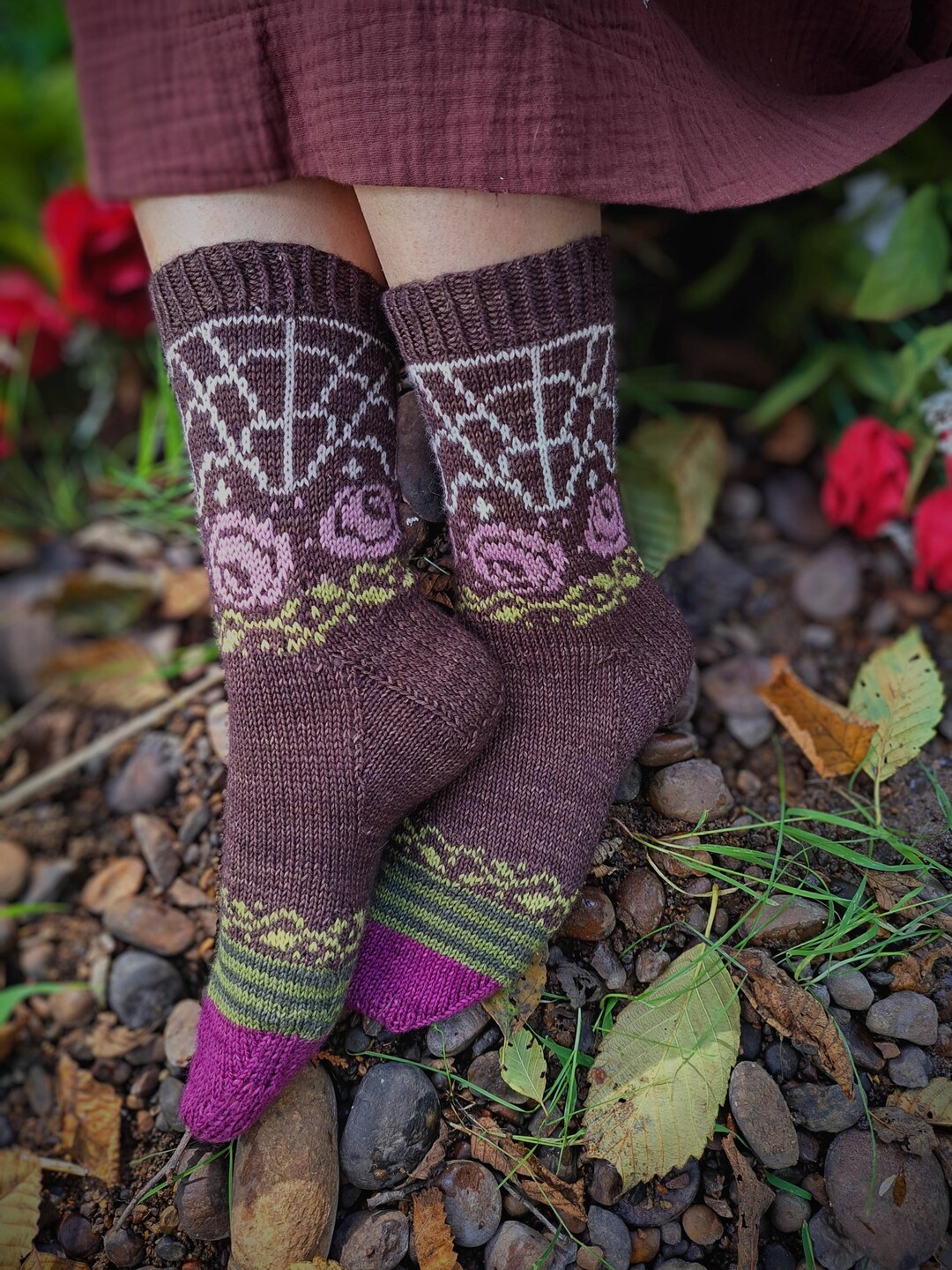 Haunted Fairy Tale Socks/ Mid Calf Knitting Pattern/ Halloween Themed ...